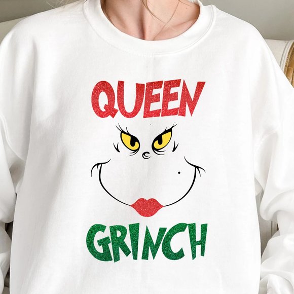 Tops | Grinch Sweatshirt Queen Grinch Sweatshirt Women Mrs Grinch Funny ...